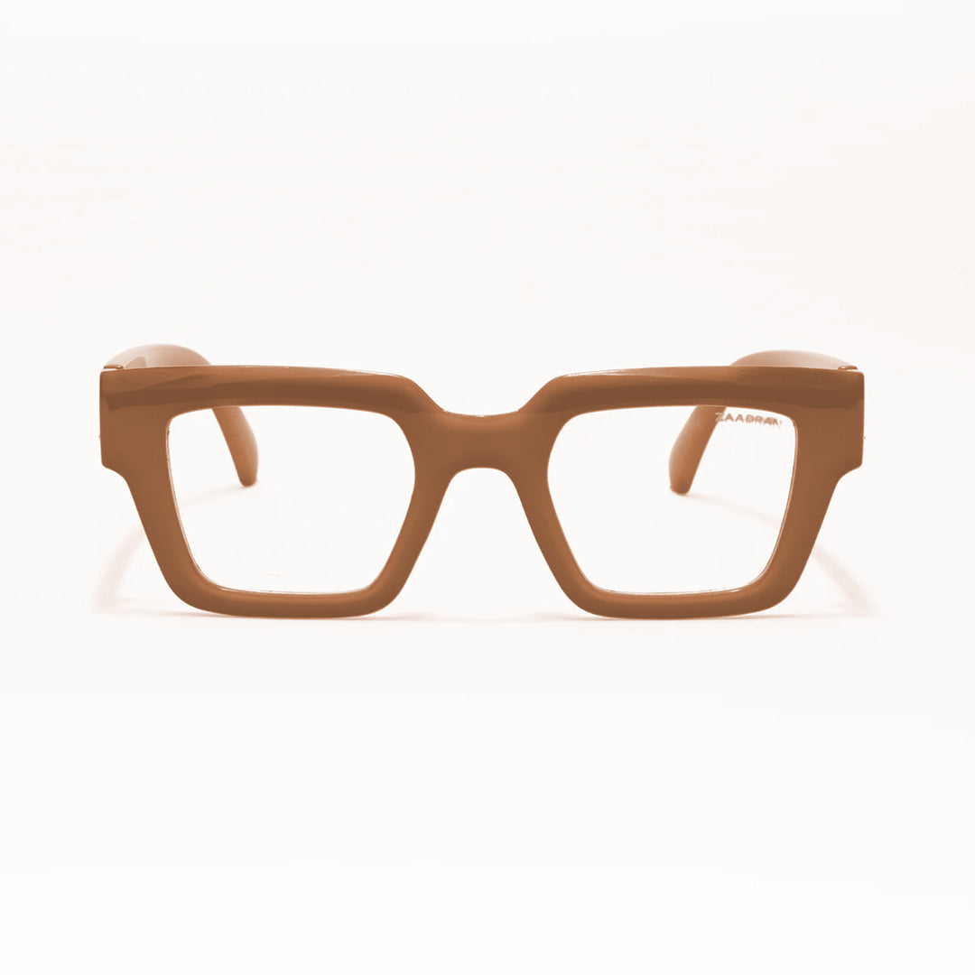 KJ | Brown Transparent Oversize Sunglass – ZAADRAN