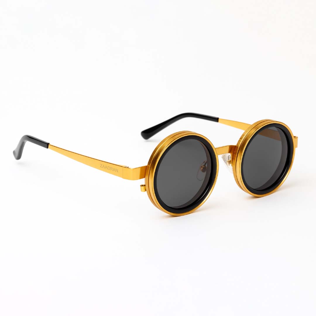 Rotater | Golden Round Sunglass – ZAADRAN